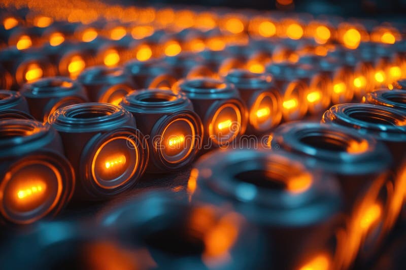 A Group of Beer Cans Illuminated from Inside Stock Photo - Image of ...
