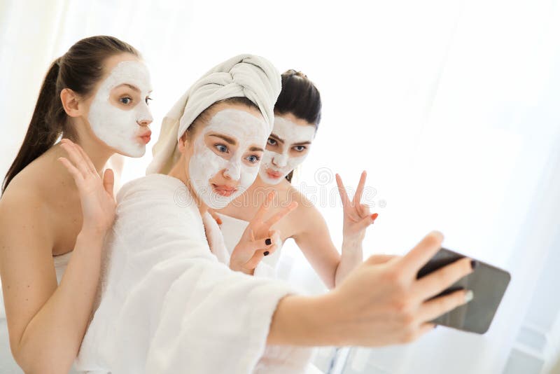 Women in spa stock image. Image of friendship, cosmetic - 143927633