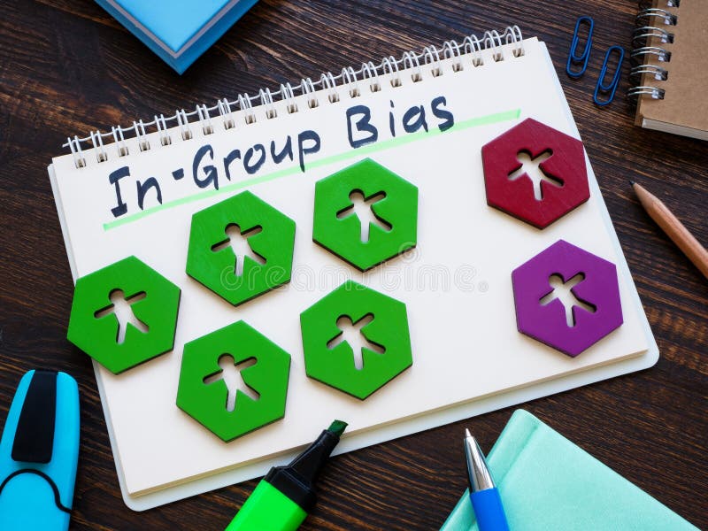 In-group Bias Inscription and Figurines. Stock Image - Image of biased ...