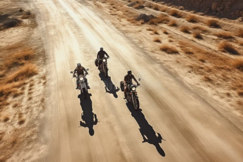 Group of Bikers at Group Ride, AI Generated Stock Illustration ...