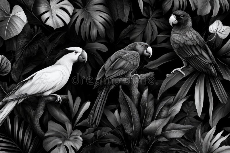 A Group of Birds Resting on a Tree Branch, Possibly Taking a Break or ...