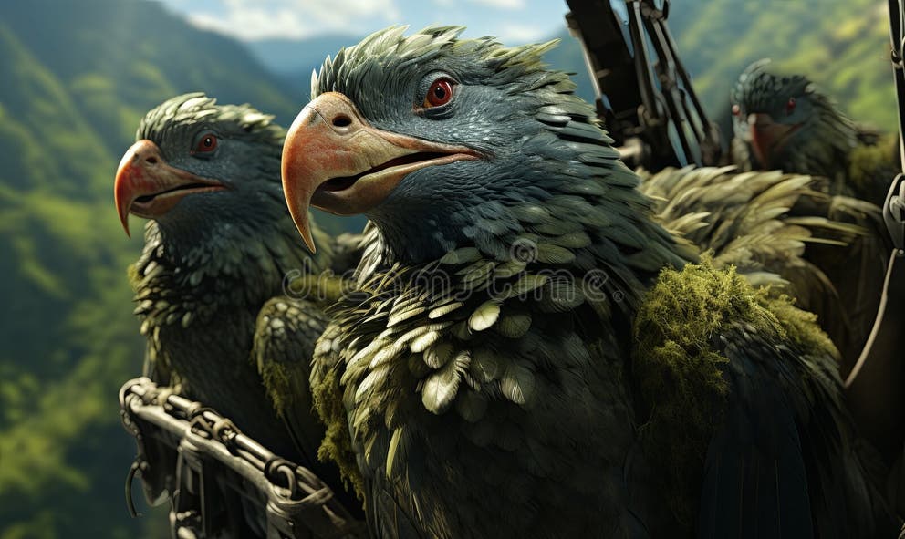 Group of Birds Standing Together Stock Image - Image of multiple, beaks ...