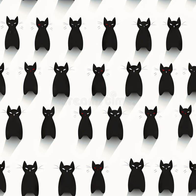 A Group of Black Cats with Red Eyes Stock Photo - Image of unique ...