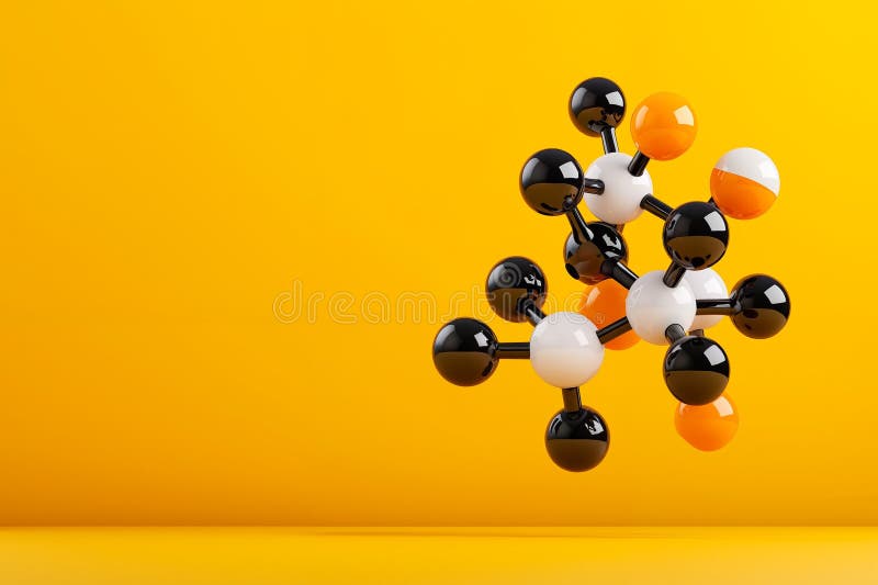 A Group of Black and White Spheres Floating in the Air Stock ...