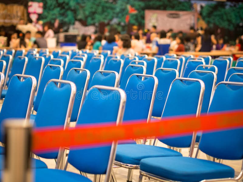 Group of Blue Chair stock photo. Image of large, indoors - 74583838