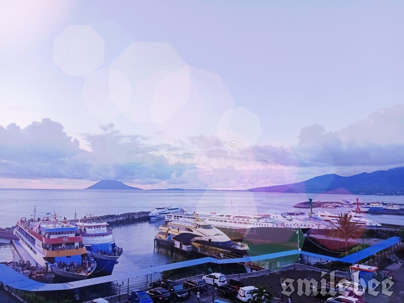 A Group of Boats Docked at the Port of Manado Stock Photo - Image of ...