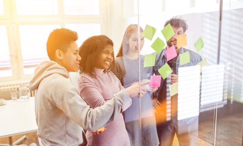 Group Brainstorming in the Workshop Seminar Stock Photo - Image of ...