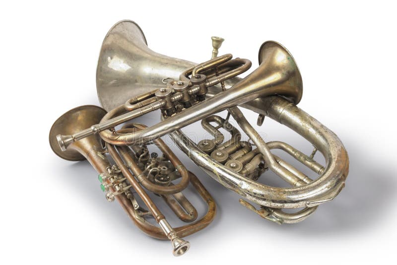 Group of brass instruments stock image. Image of concert - 145104729