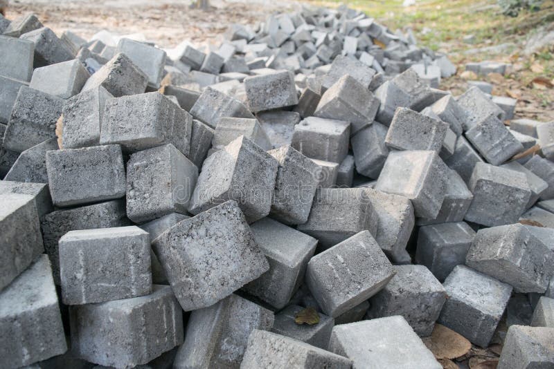 Group of Bricks Square Construction Materials. Bricks Texture and ...