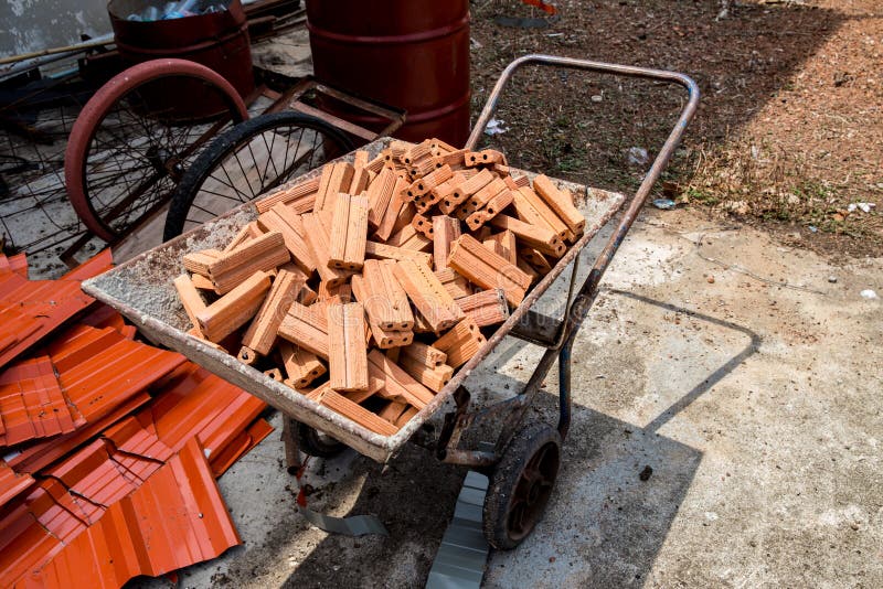 Group of Bricks Square Construction Materials. Bricks Texture and ...