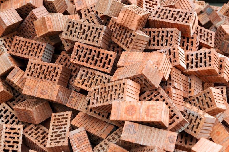 Group of Bricks Square Construction Materials Stock Image - Image of ...