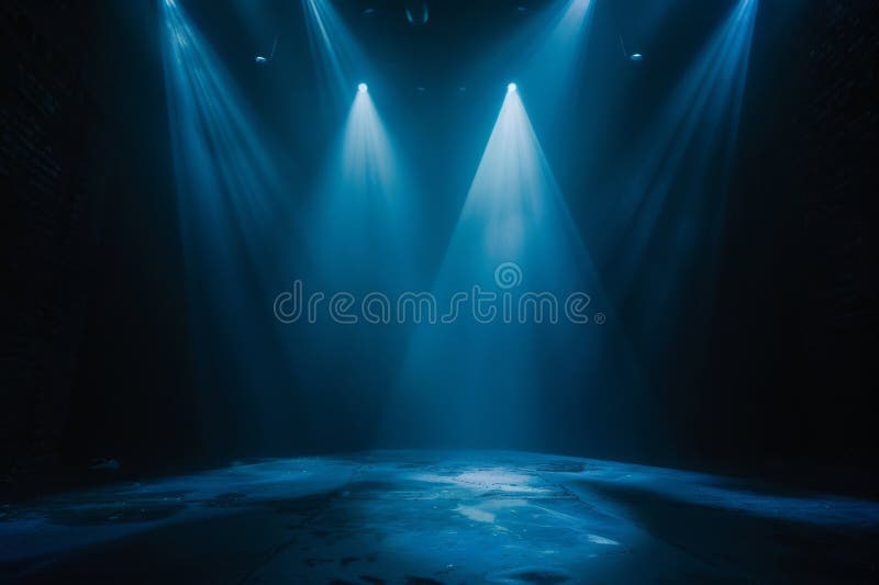 Group of Lights Illuminating Stage. Generative AI Stock Illustration ...