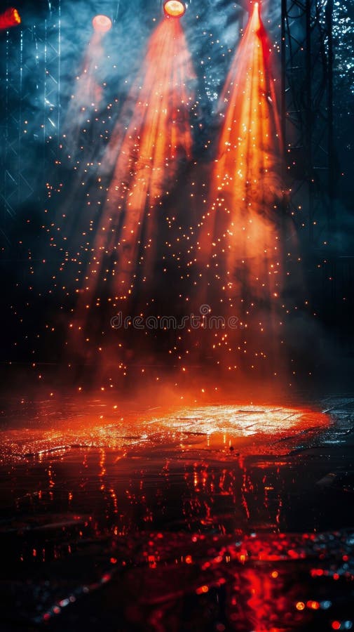 Group of Bright Stage Lights Stock Image - Image of beams, bright ...