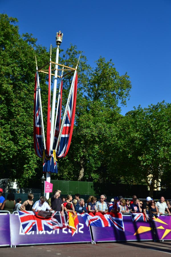 Group of British Fans Awaiting for the Athletes Editorial Photography ...