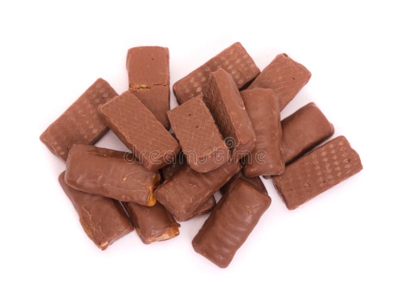 Broken Chocolate Bar with Almonds on Kitchen Table Stock Photo - Image ...