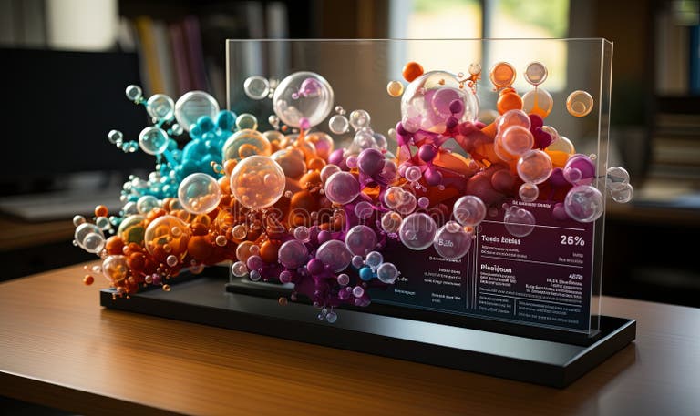 Group of Bubbles on Wooden Table Stock Photo - Image of transparent ...