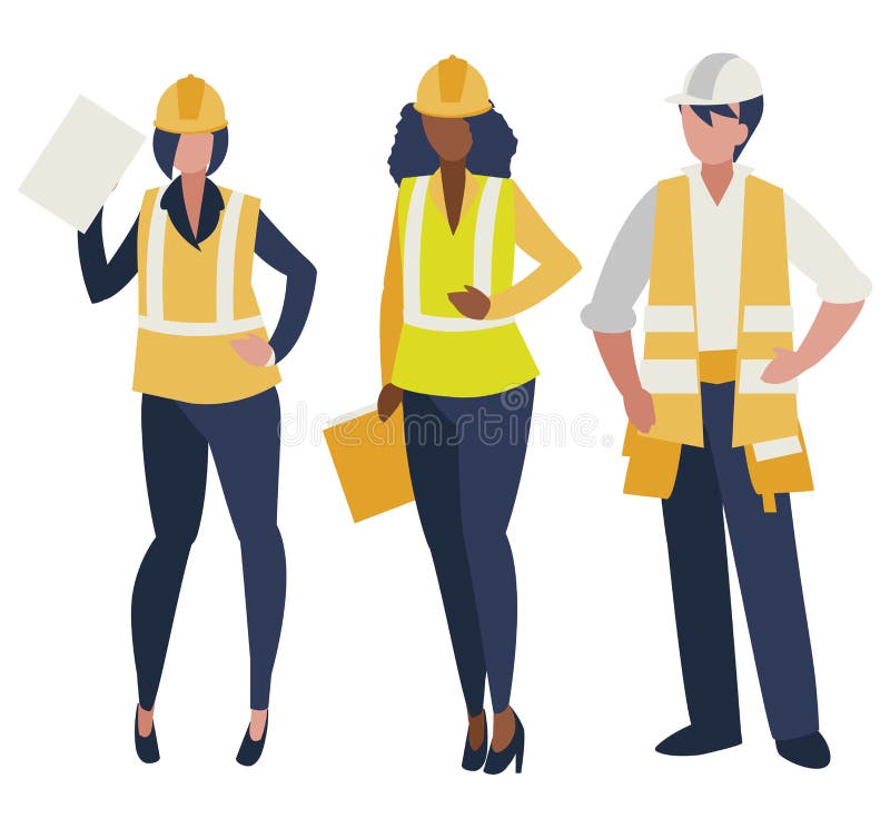 Construction Lady Working Stock Illustrations – 368 Construction Lady ...