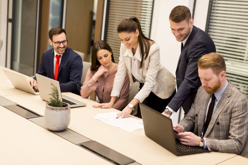 Group of Buseness People Who are Seriously Working Stock Photo - Image ...