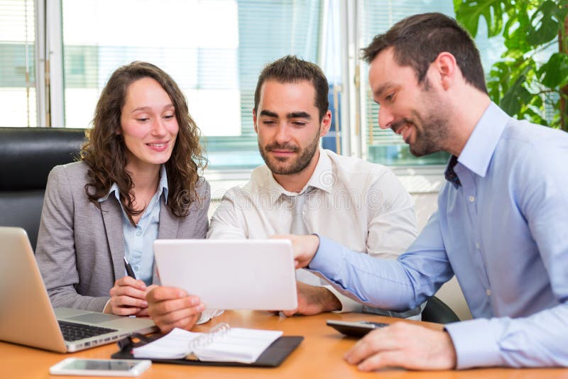 Group of Business People Working Together at the Office Stock Image ...