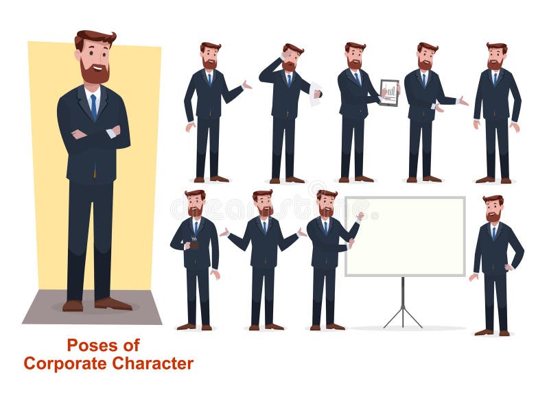 Group of Business and Corporate Character Stock Illustration ...
