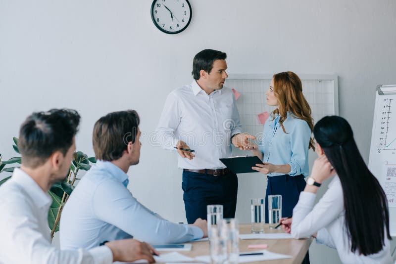 Group of Business Coworkers Having Business Training Stock Photo ...