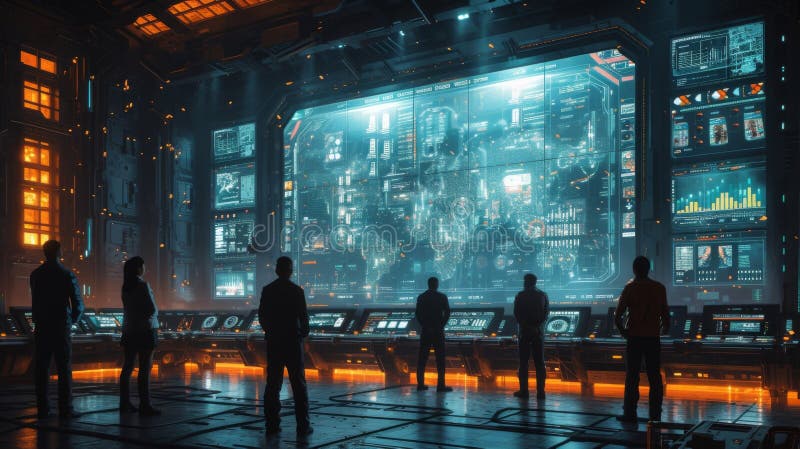 A Group of Business Exeives are Depicted in an Underground Bunker ...