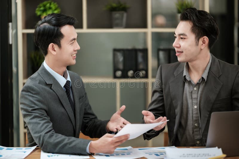 Group of Business Man Discussion and Brainstorming, Bookkeeping Audit ...