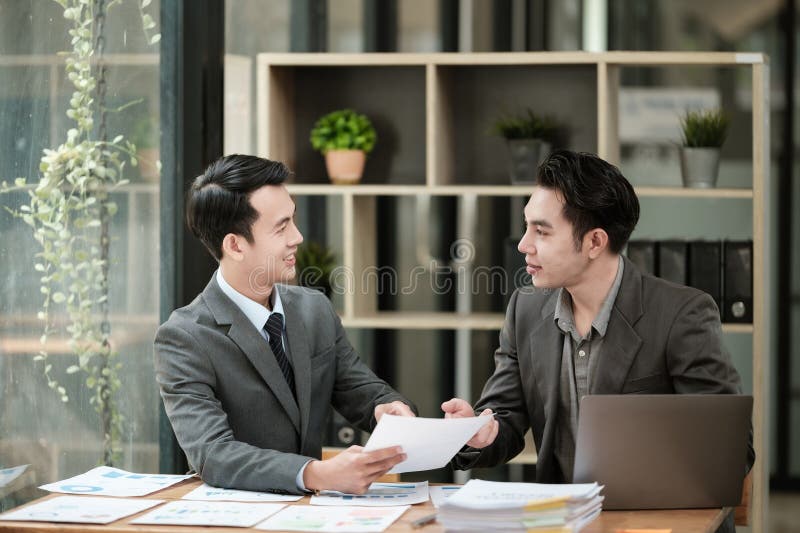 Group of Business Man Discussion and Brainstorming, Bookkeeping Audit ...