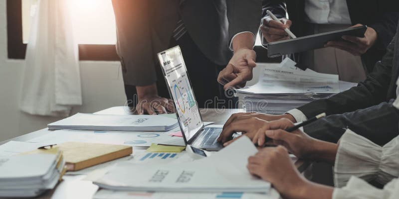 Group of Business Partner Professional Team Working Together Meeting ...