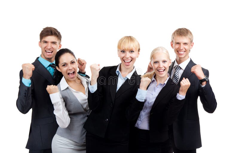 Large Group of Excited Business People Stock Image - Image of group ...