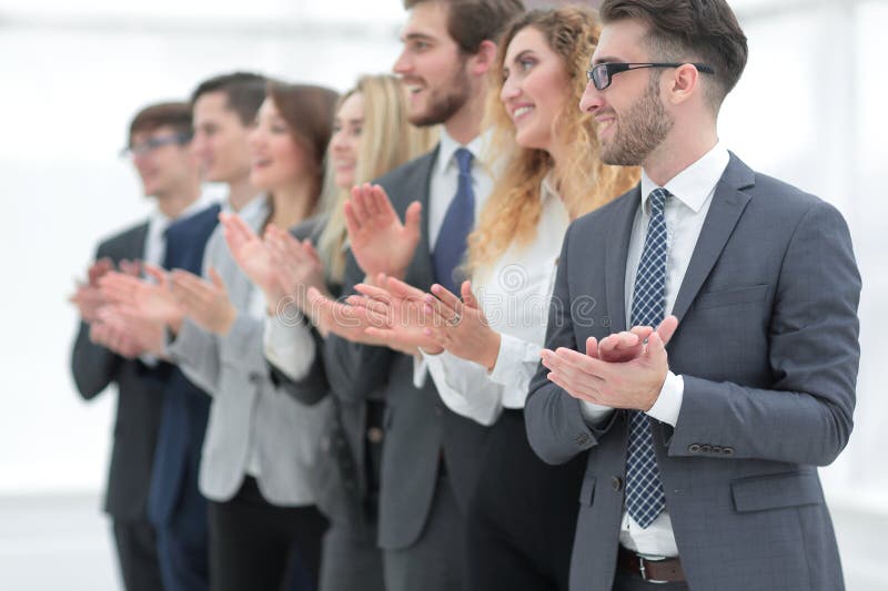Group of Business People Applauding Isolated Stock Photo - Image of ... Group of Business People Applauding Isolated Stock Photo - Image of ...