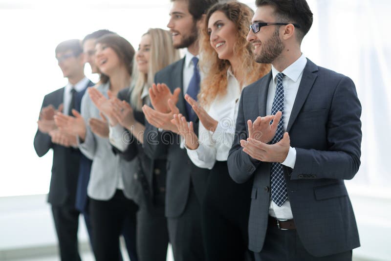 Group of Business People Applauding Isolated Stock Photo - Image of ... Group of Business People Applauding Isolated Stock Photo - Image of ...