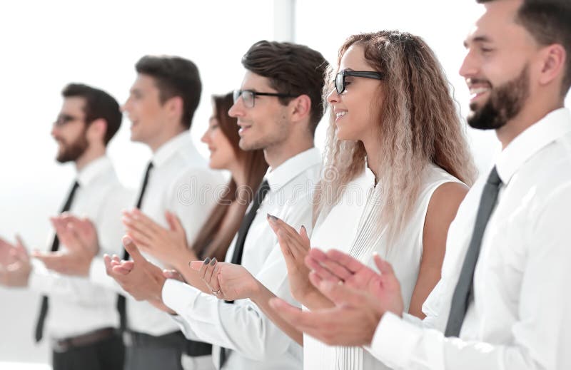 Group of Business People Applauding Standing Stock Photo - Image of ...
