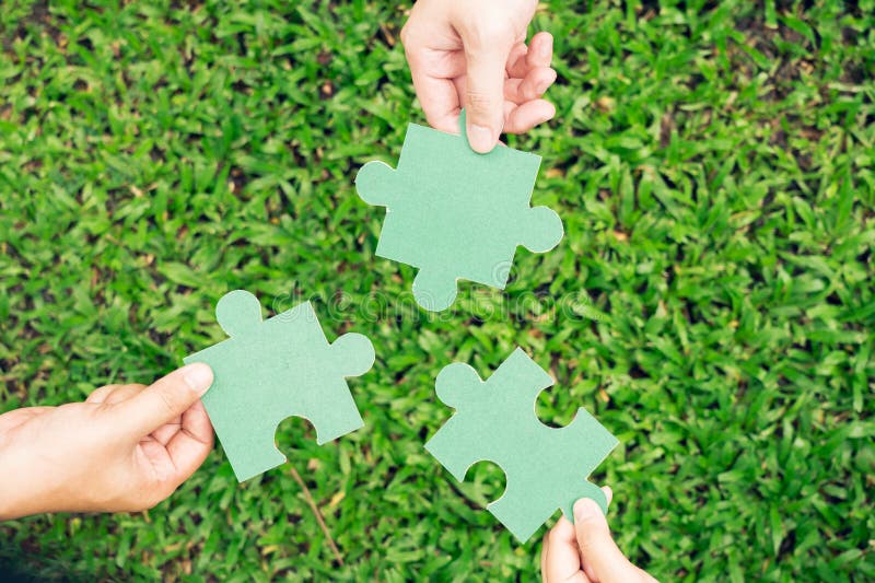 Group of Business People Assembling Jigsaw Puzzle. the Concept of ...