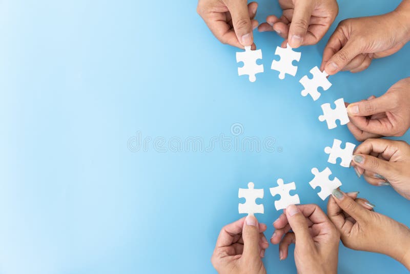 Business People Put Their Hands Together Unity and Teamwork Concept Job ...