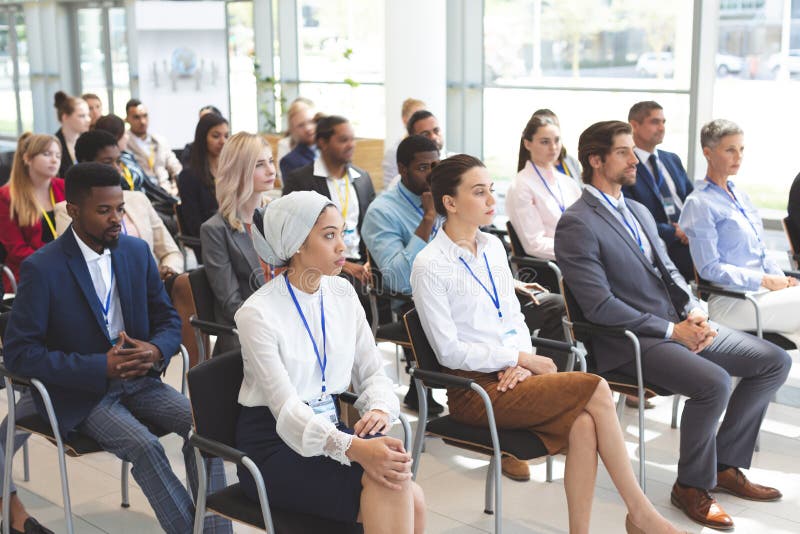 Group of Business People Attending a Business Seminar Stock Photo ...