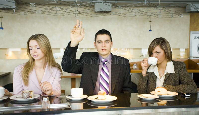 Group of Business People at the Bar Stock Image - Image of notice ...