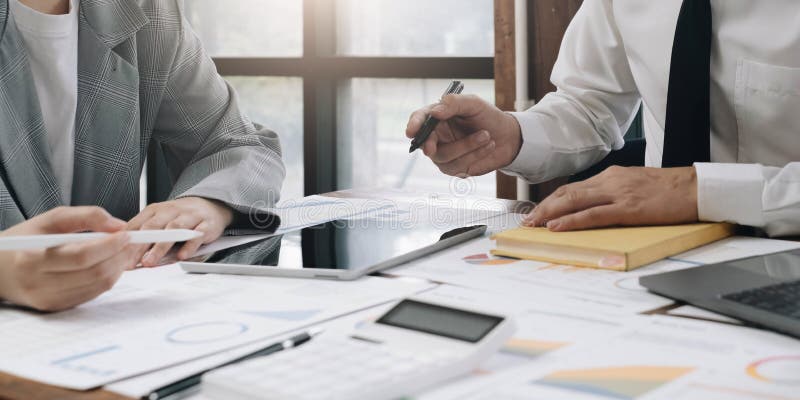 Group of Business People Brainstorming, Analyzing and Planning To Work ...