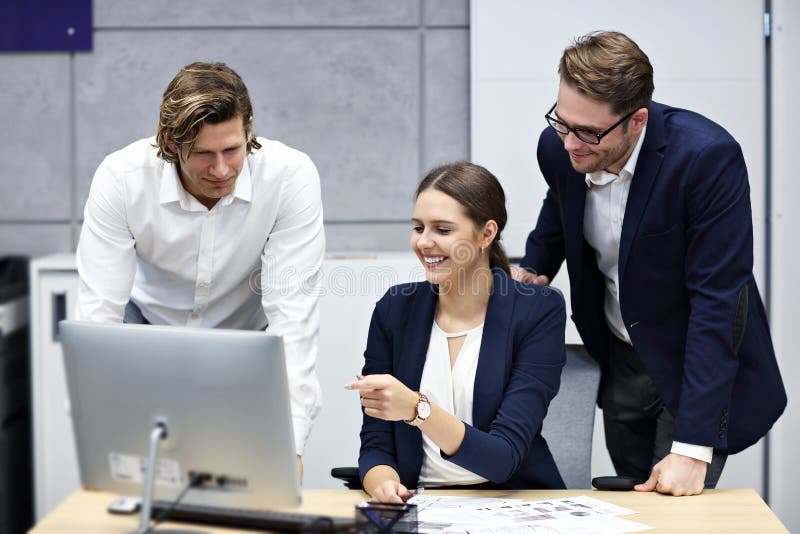 Group of Business People Brainstorming Their Ideas Stock Image - Image ...