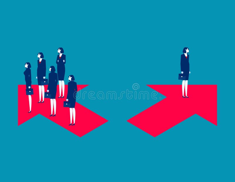 Group of Business People Choose Arrow. Business Different Choices ...