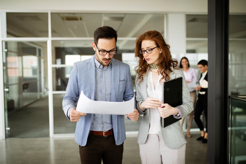 Group of Business People Collaborating in Office Stock Photo - Image of ...