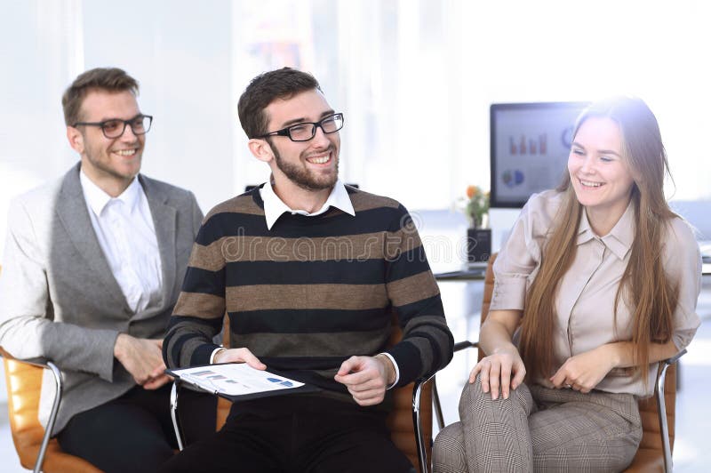 Business People Communicating in Office Stock Photo - Image of desk ...