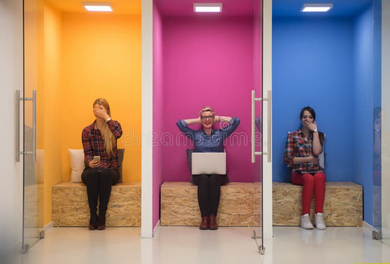 Group of Business People in Creative Working Space Stock Photo - Image ...