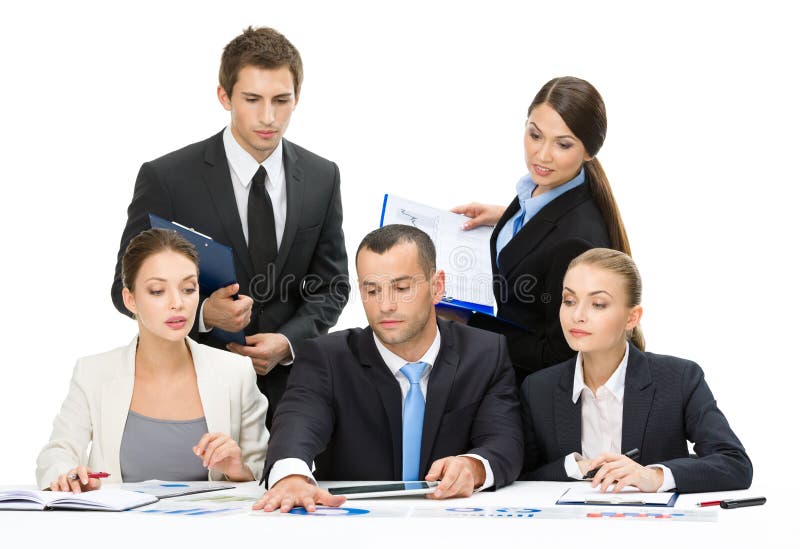 Group of Business People Debating Stock Photo - Image of discuss ...