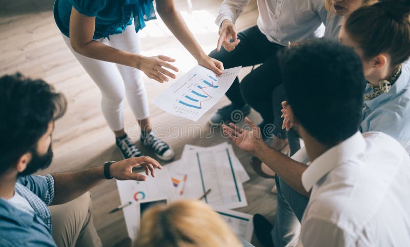 Group of Business People and Designers.they Working on New Project ...