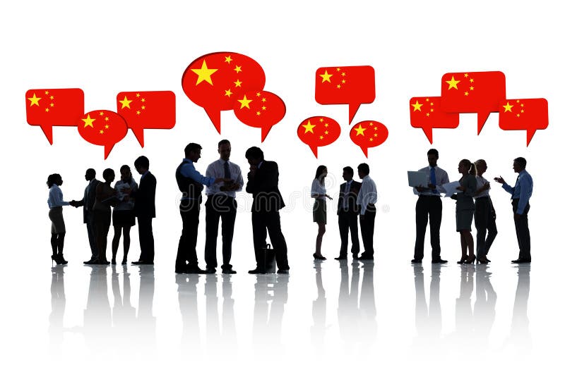 Group of Business People Discussing China Stock Image - Image of ...