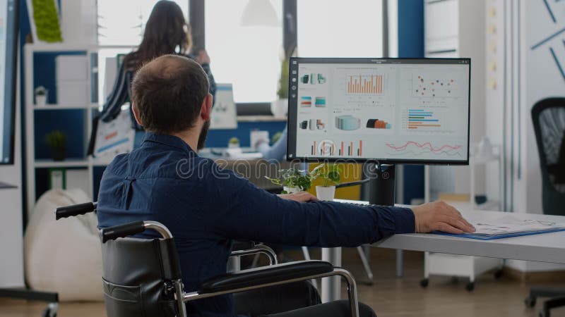 Group of Business People Discussing Company Plan Typing on Computer ...