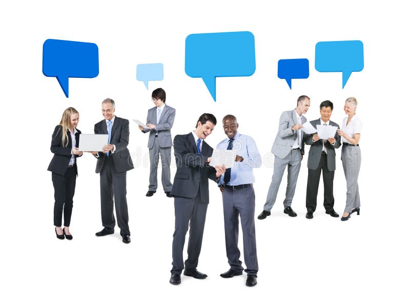 Group of Business People Discussing Stock Photo - Image of digital ...