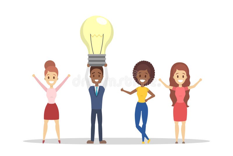 Group of Business People Have the Idea Stock Vector - Illustration of ...