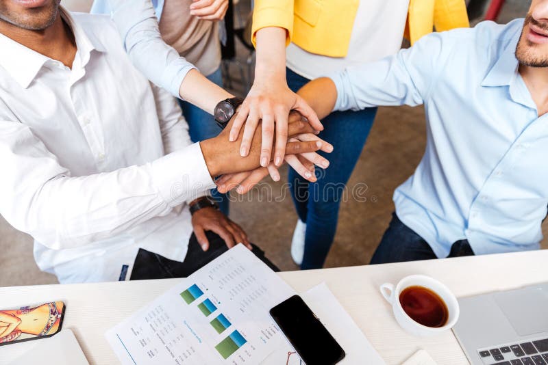 Group of Business People Joining Hands Stock Image - Image of people ...